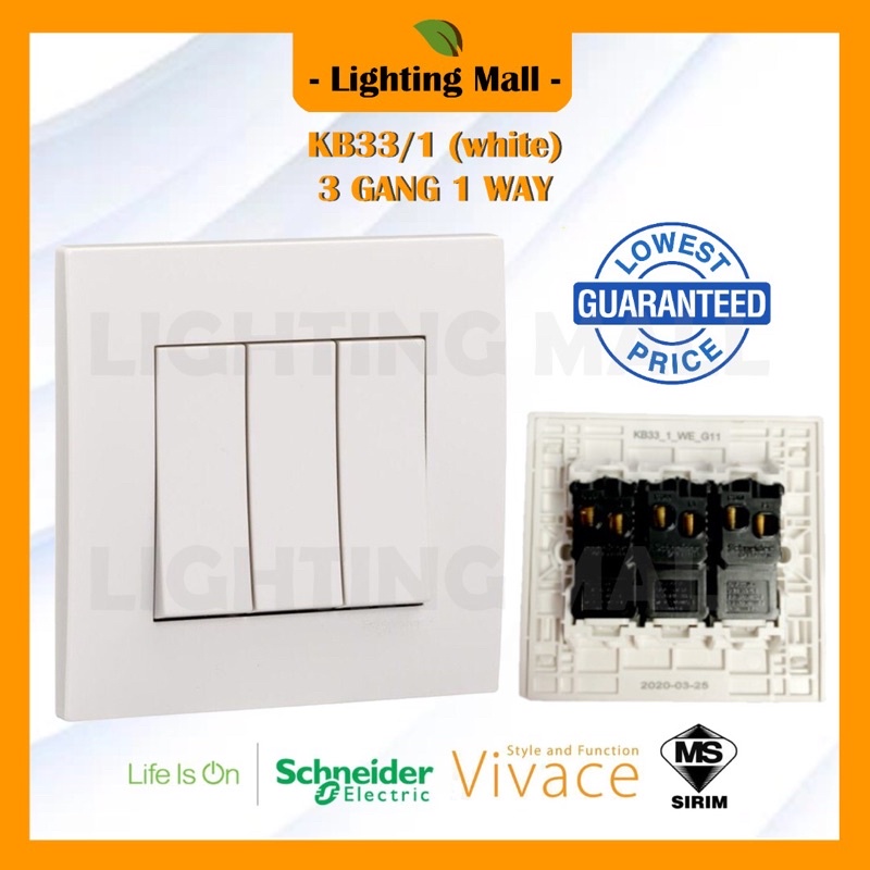 SCHNEIDER CLIPSAL VIVACE 13A/15A/1GANG 20A/1GANG BELL/1GANG/2GANG 250V ...