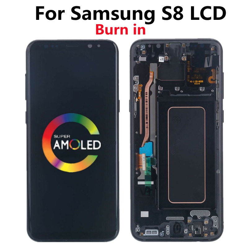 Original For Samsung Galaxy S8 LCD With Frame Super Amoled S8 G950F ...
