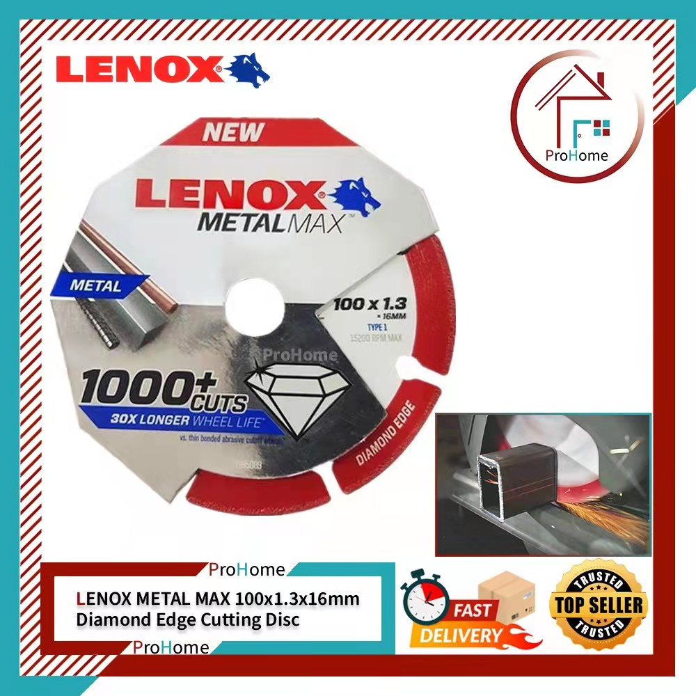 LENOX METAL MAX 100MM 4" CUTTING DISC / CUTTING WHEEL DIAMOND EDGE 1000 ...