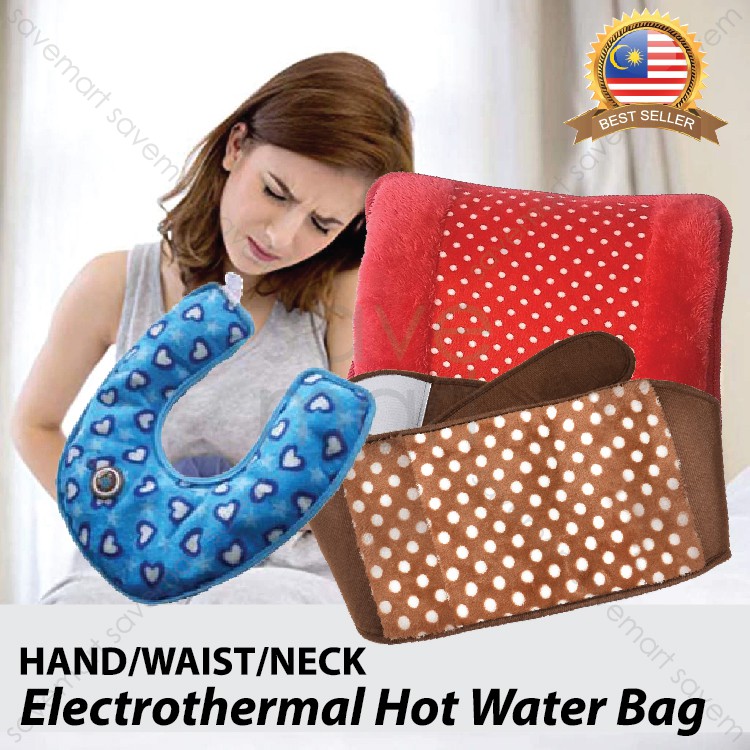 Rechargeable Electric Hot Water Bag Heat Pack Warmer Waist/Hand/Neck ...