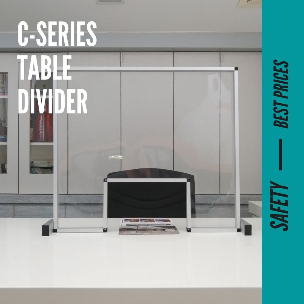 C Series-Cashier/Reception Counter Sneeze Guard Divider Protector ...