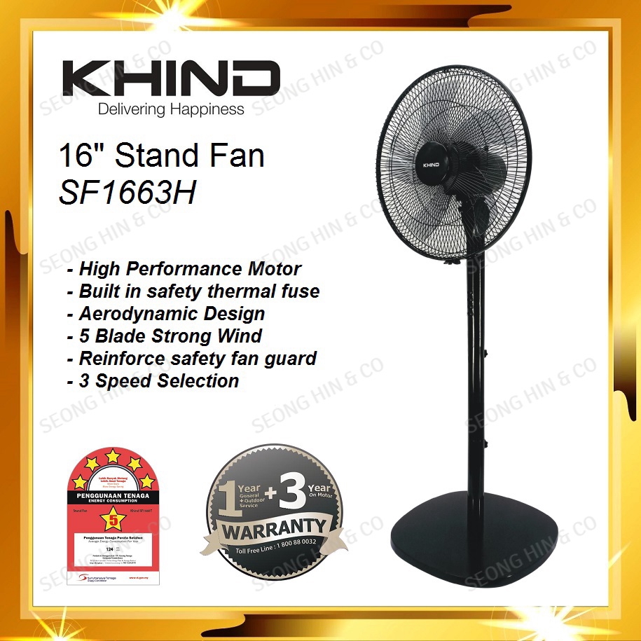 khind 16" Stand Fan SF1663H / Kipas Berdiri | Shopee Malaysia