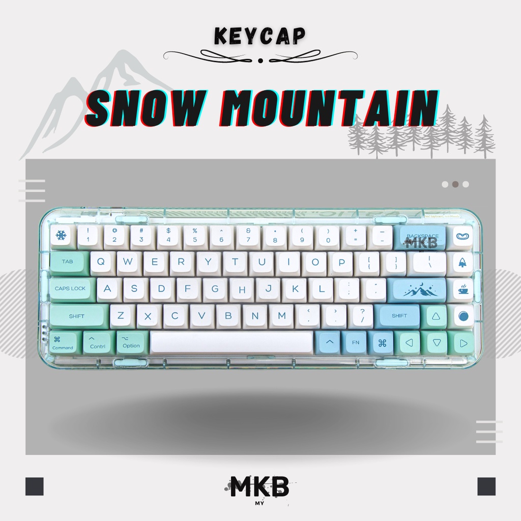 Snow Mountain PBT Keycap Set for Mechanical Keyboard | Shopee Malaysia