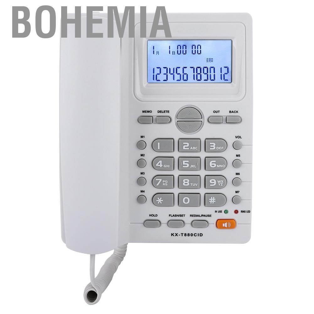 Bohemia Dual-port Extension Set Corded Telephone With Caller ID Display Speakerphone | Shopee ...