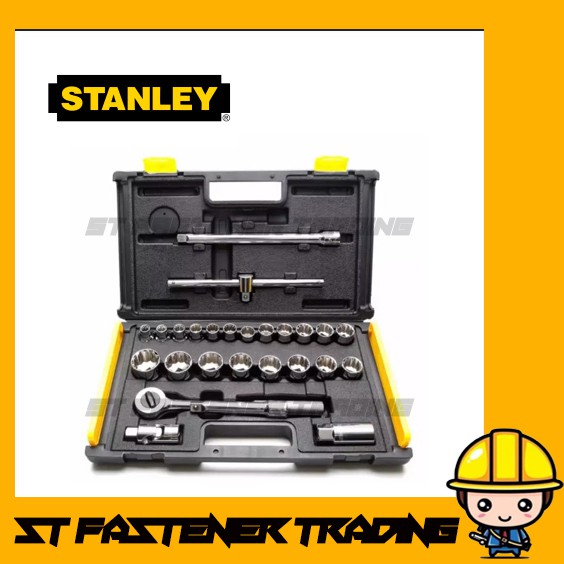 Stanley 27 Pcs Socket Box Set 1-86-477-23 1/2 x 26 Stanley Box Socket ...