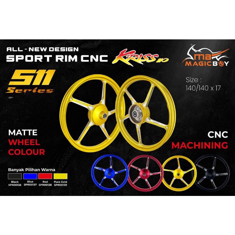 SPORT RIM CNC 511 KRISS110 (MAGIC BOY) | Shopee Malaysia