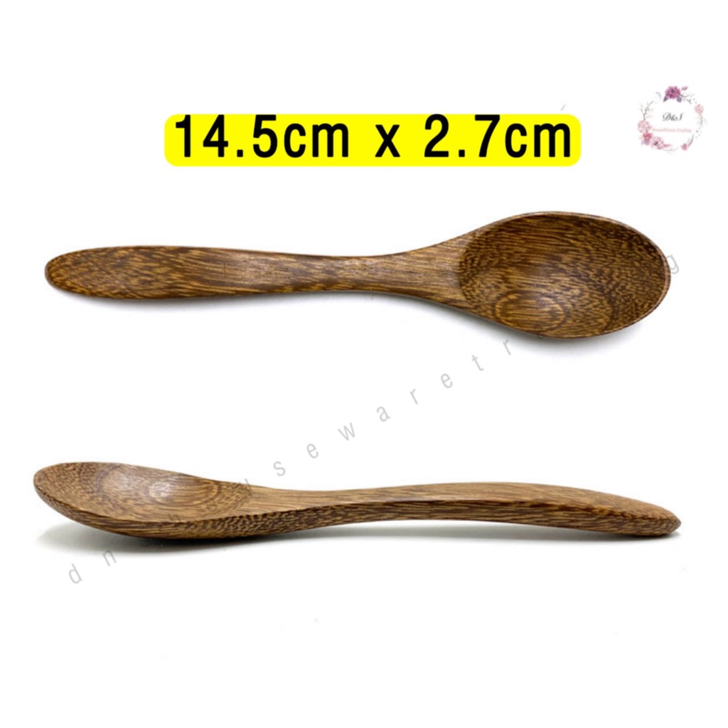 🇲🇾 Natural Wood Spoon Wooden Spoon Without paint and wax Sudu Kayu ...