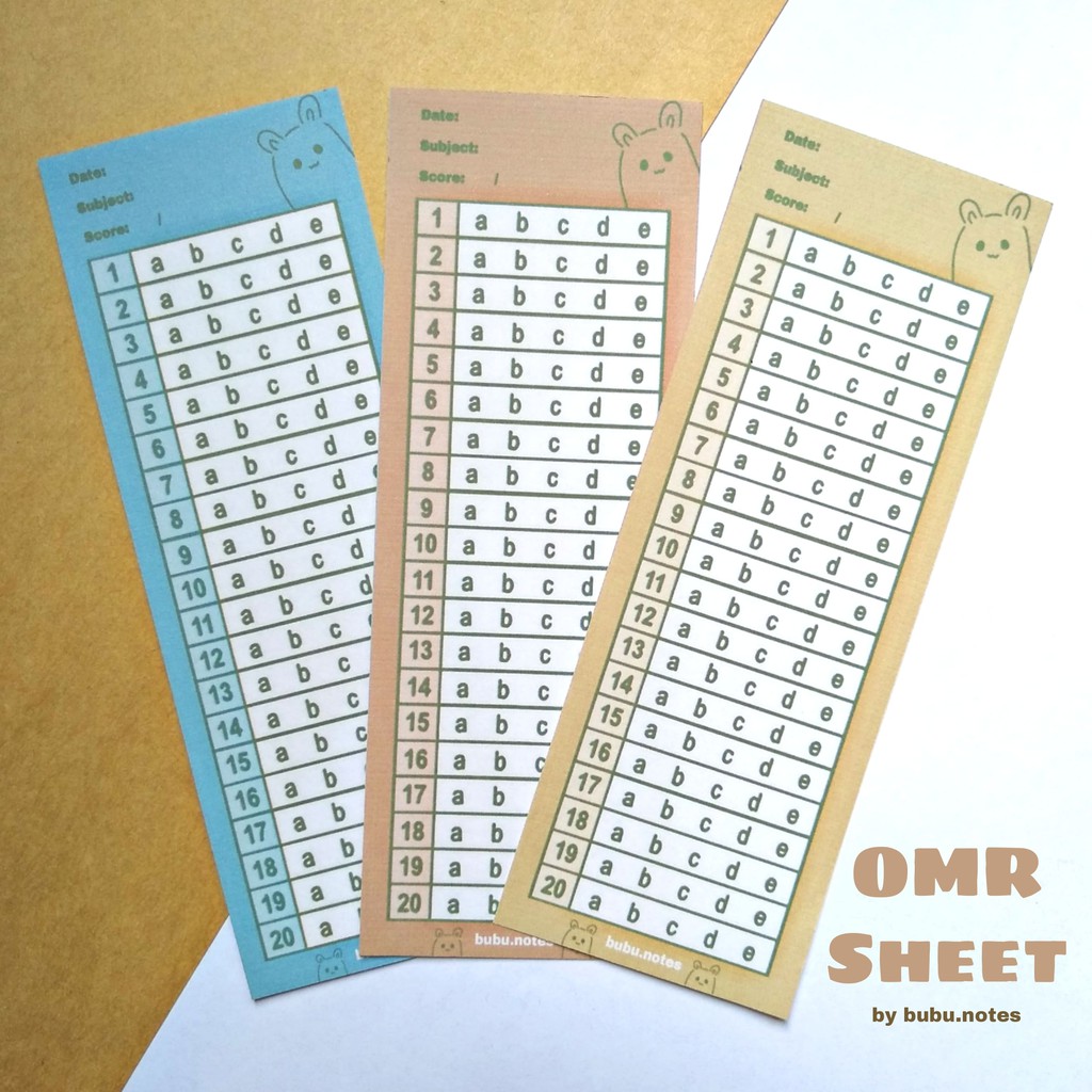 OMR Sheet ABC Notes Memo Study Planner Exam Notepad Korean Memopad ...