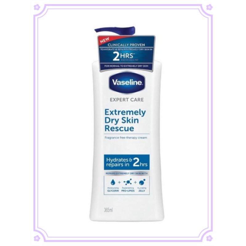 Vaseline Expert Care Extremely Dry Skin Rescue lotion 365ML | Shopee Malaysia