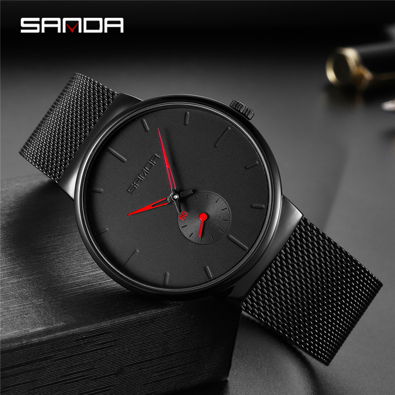 【SANDA Official】 New Men's Watch Waterproof Fashion Stainless Steel ...
