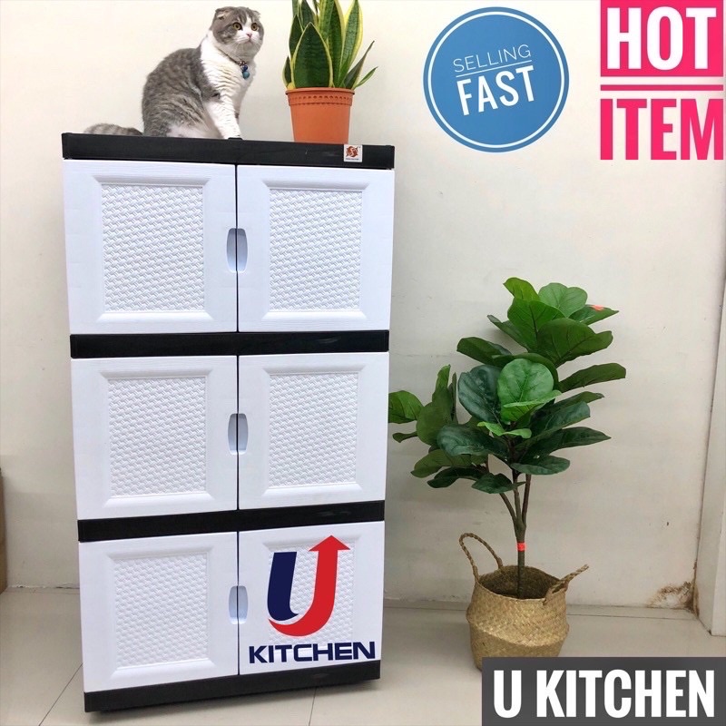 🔥FAST DELIVERY🔥Twin Dolphins 3 Tier DIY Plastic Storage Cabinet / 3 ...