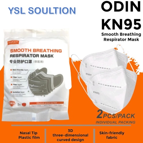 🔥READY STOCK🔥 😷ODIN KN95 Protective Face Mask Respirator Mask (4 layers ...