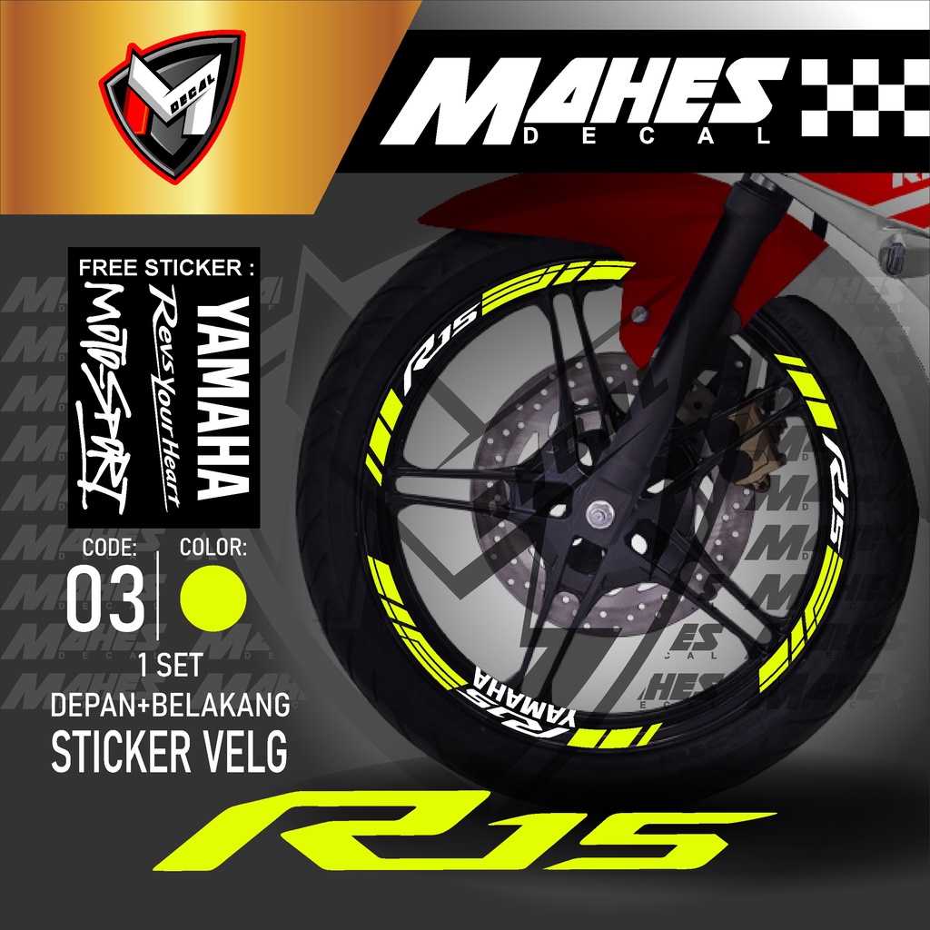 Mahes Decal - Accessories Sticker Cutting Sticker List Motorcycle Rims ...