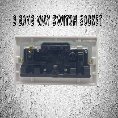 13A Double Switch Socket Outlet 13A (SIRIM) Switch Electric Two Gang ...
