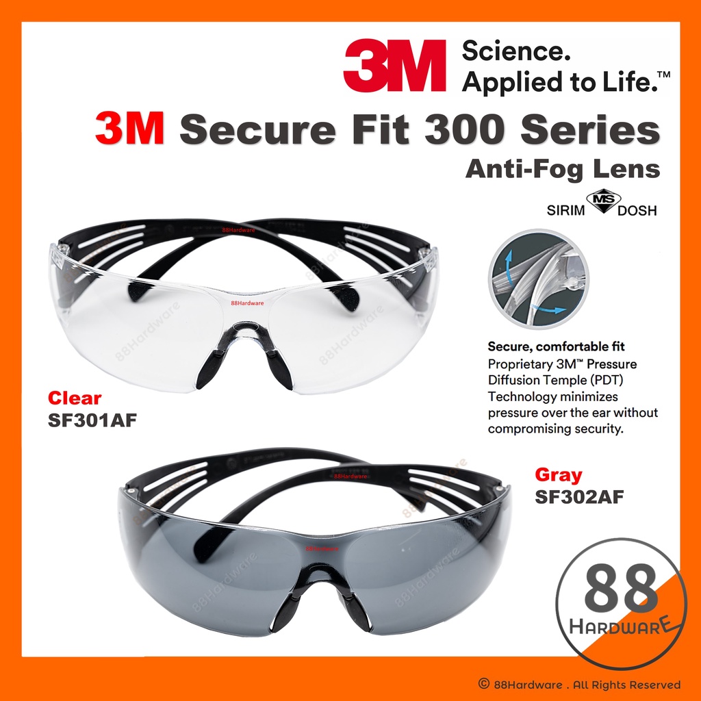 【100% Ori】3M SecureFit safety glasses/safety glass/safety glasses for ...