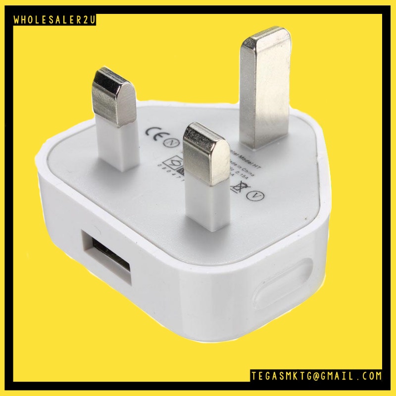 [Tegas] USB Charger 3 pin UK Plug 5V 1A Power Adaptor | Shopee Malaysia