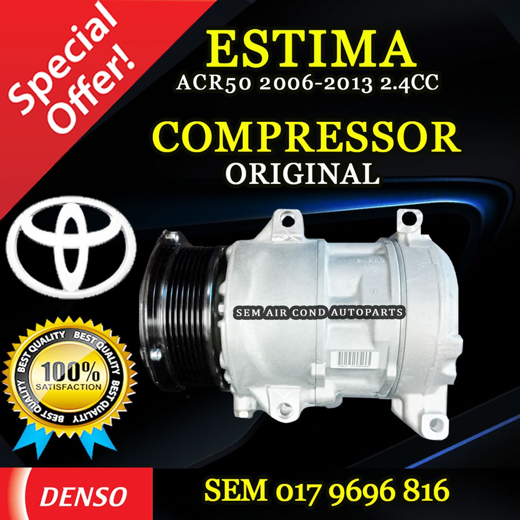 TOYOTA ESTIMA ACR50 2006-2013 YEAR 2.4CC ORIGINAL DENSO ND COMPRESSOR ...