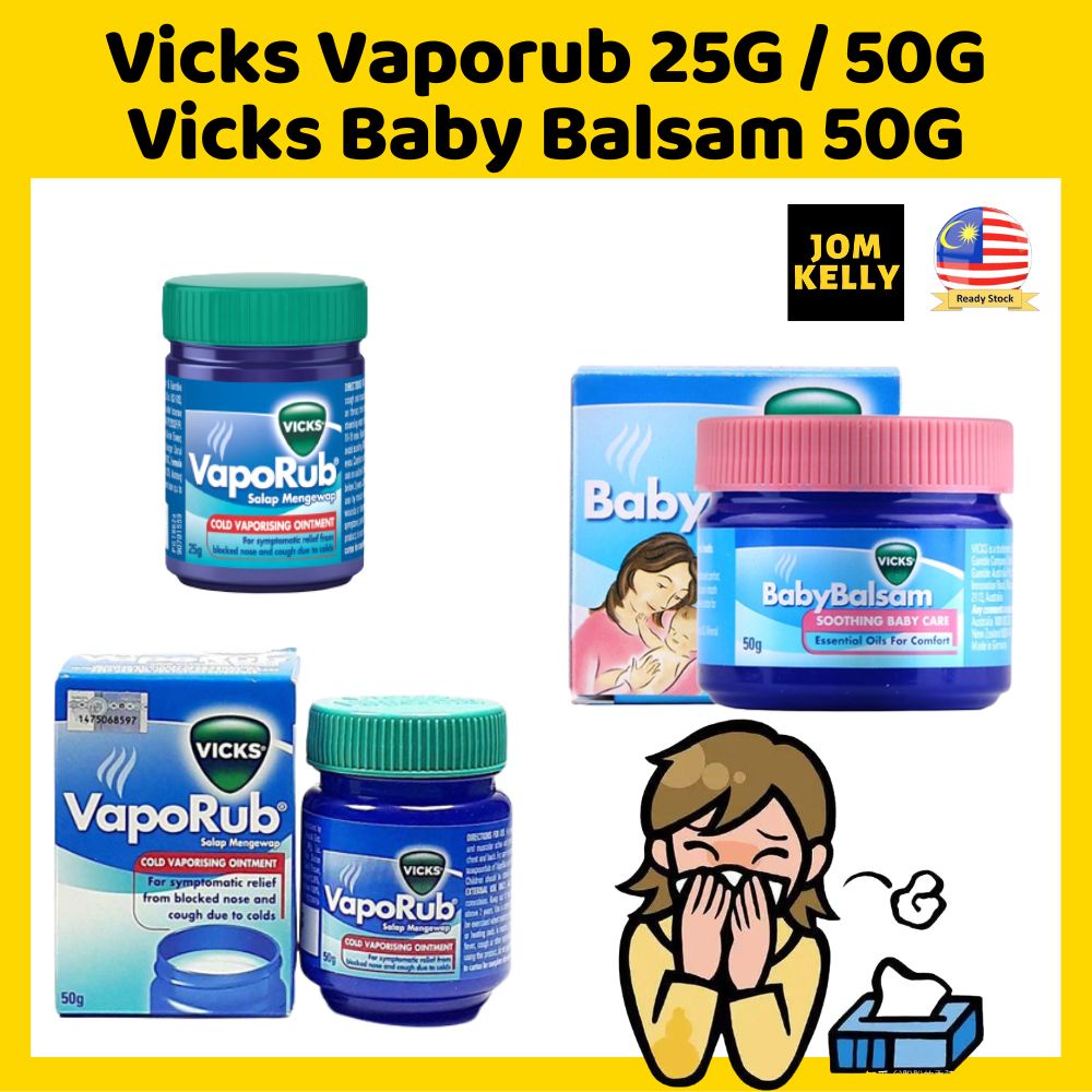 Vicks Vaporub 25G/50G Baby Balsam 50G | Shopee Malaysia