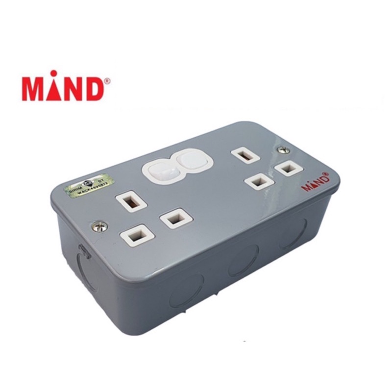 MIND 13A Metal Clad 2 Gang Switch Socket (SIRIM) | Shopee Malaysia