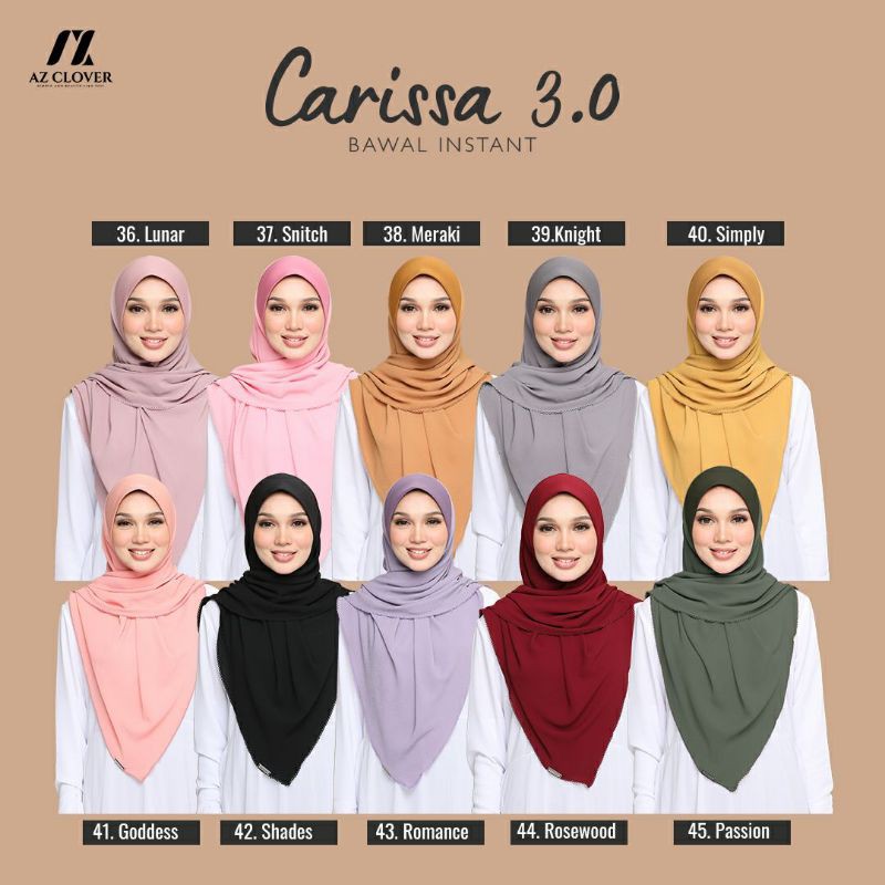 AZ clover bawal carissa plain | Shopee Malaysia