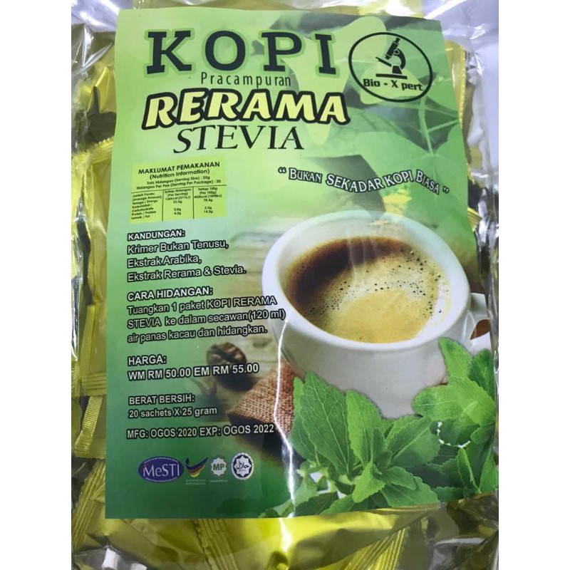 kopi rerama stevia (tanpa gula) | Shopee Malaysia