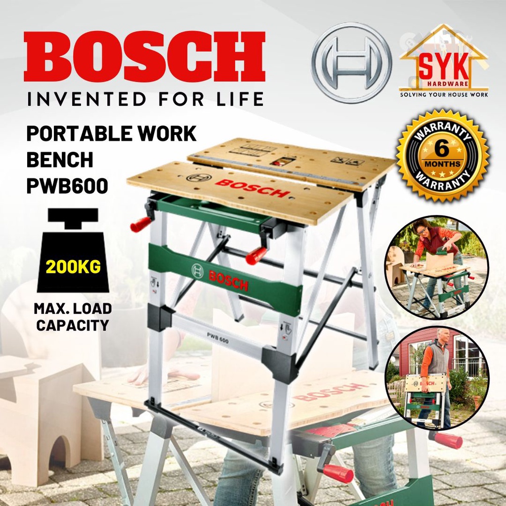 SYK BOSCH PWB600 PWB 600 Universal Portable Workbench Table Woodworking ...