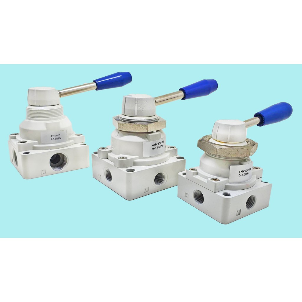 Pro-S 4HV330-08 1/4" 5/3 way centre closed Pneumatic Hand lever Rotary ...