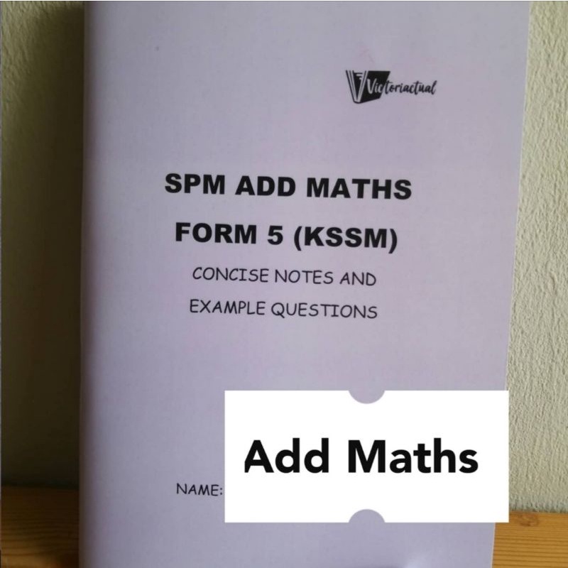 A+ SPM KSSM 2025 Add Maths Notes Formulas Form 4 and 5 | Shopee Malaysia