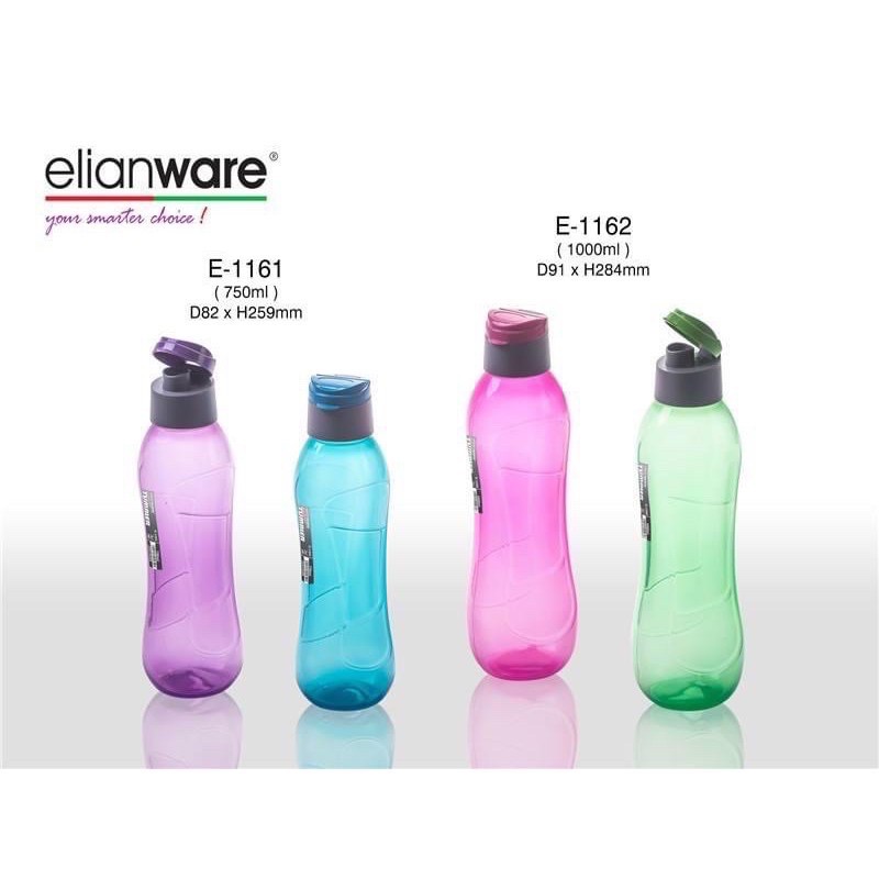 ELIANWARE 750ml/1000ml Plastic Water Bottle / Water Tumbler / Botol Air ...