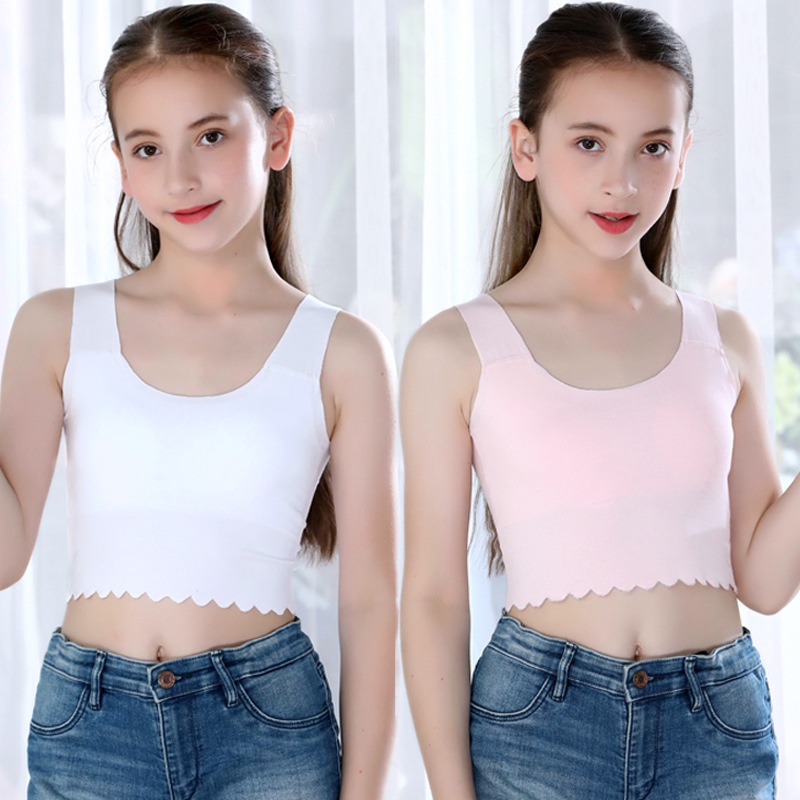 Teenager Girls SPONGE Bra Modal Kids Girls Training bra Student ...