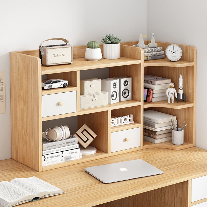 Corner Desktop Bookshelf Office Desk Surface Panel Simple Storage ...