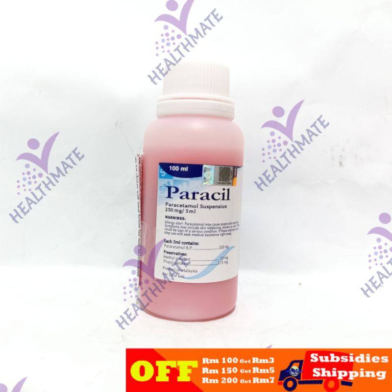 PARACIL PARACETAMOL SUSPENSION 250MG (100ML) | Shopee Malaysia