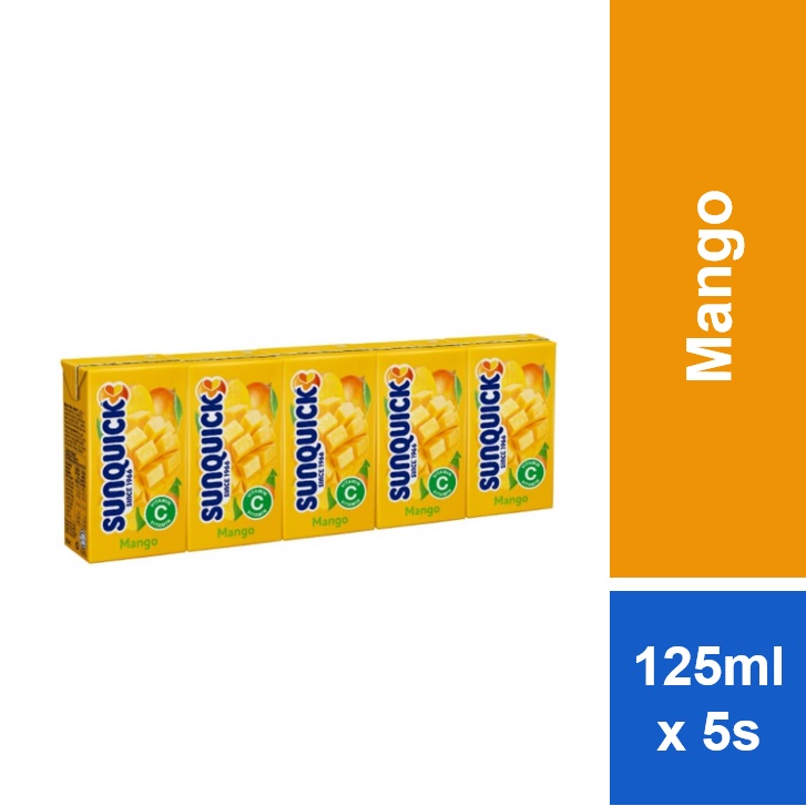 Sunquick Fruit Drink Mango 125ml x 5s | Shopee Malaysia