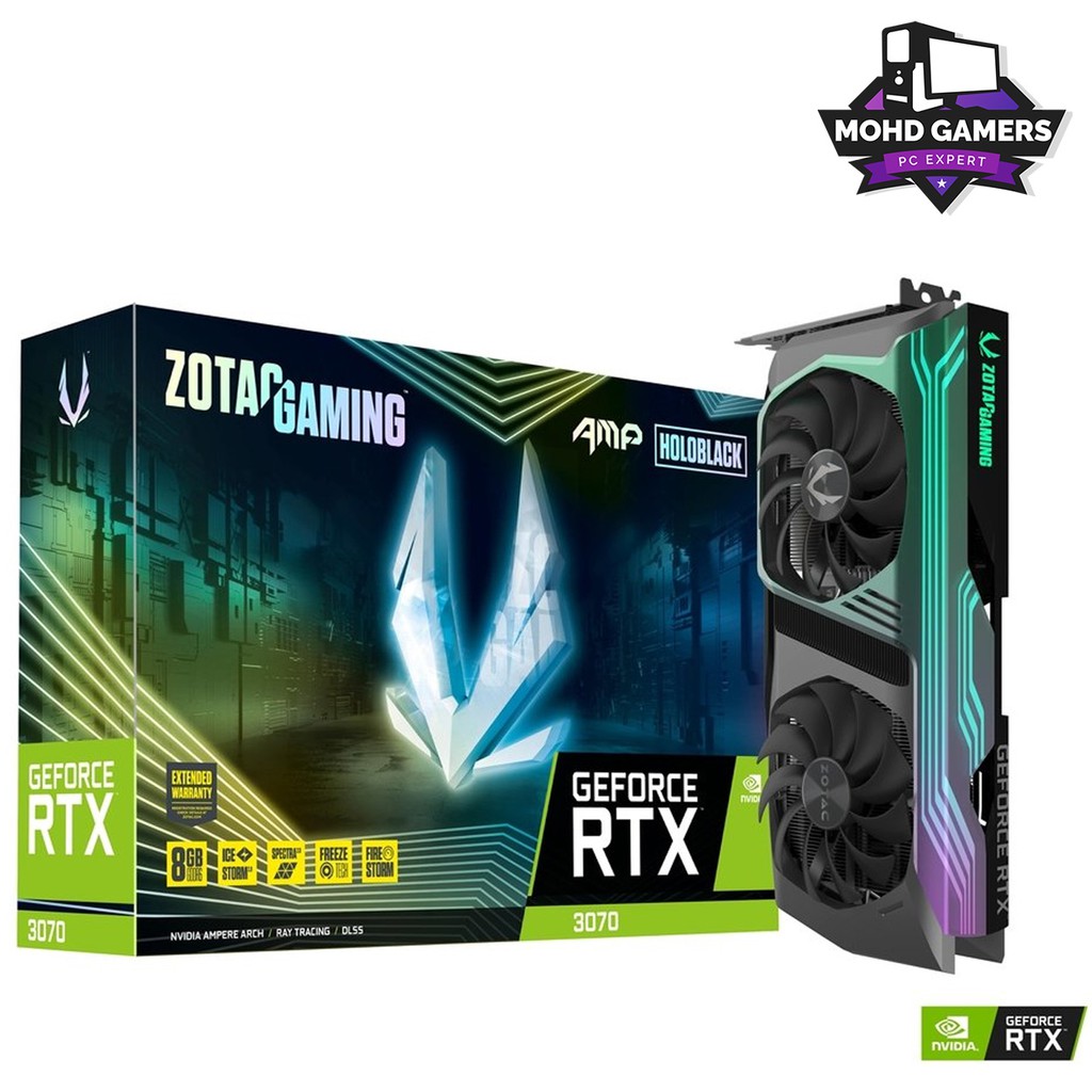 ZOTAC GAMING GeForce RTX 3070 AMP Holo Graphic Card | Shopee Malaysia