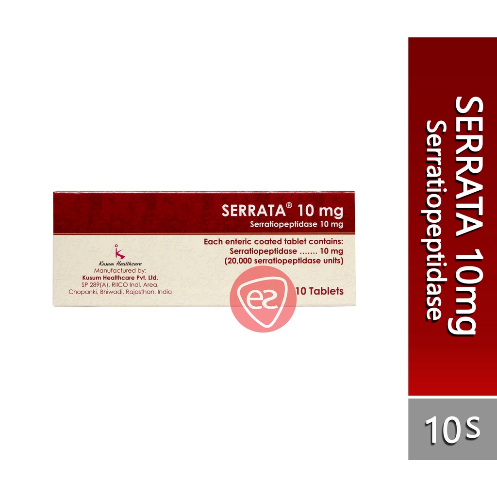 (EXP 06.2027) SERRATA SERRATIOPEPTIDASE 10MG ENTERIC COATED TABLET 10S ...