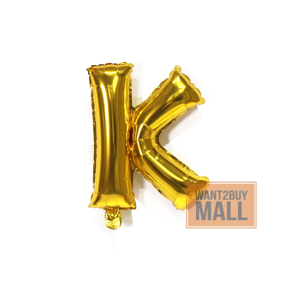 🇲🇾 🏆 16 Inch A-Z 0-9 Alphabet Letters Number Foil Gold Color Party ...