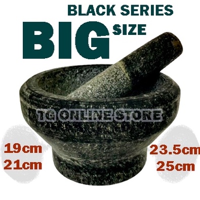 (BIG SIZE)Mortar and pestle / Lesung Batu / Tumbuk chili( Nature ...