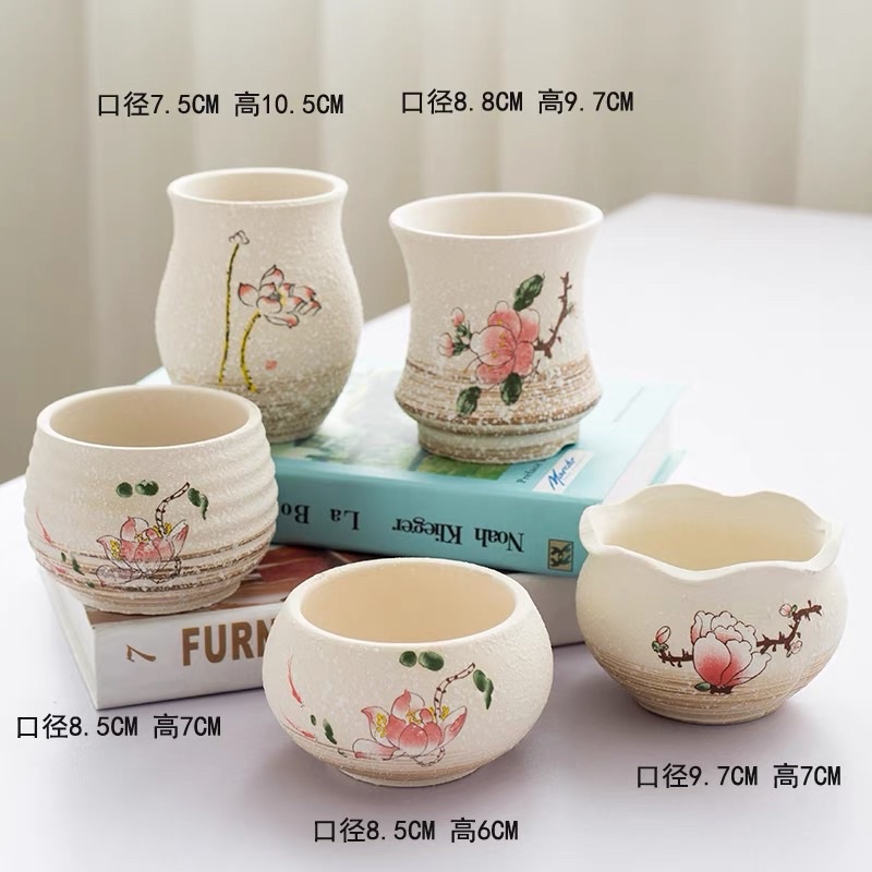 N0213 5pcs/set Succulent Pot Cactus Pot Ceramic Pot 陶瓷盆 多肉盆 仙人掌盆 花盆 ...