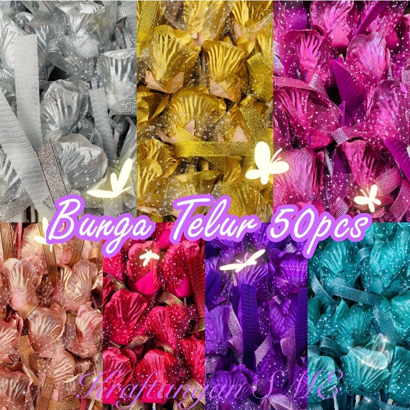 🌟OFFER🌟Bunga Telur 50pcs BT-15121/ Kilat/ Shining/ Pahar/ Kahwin/ Gift ...