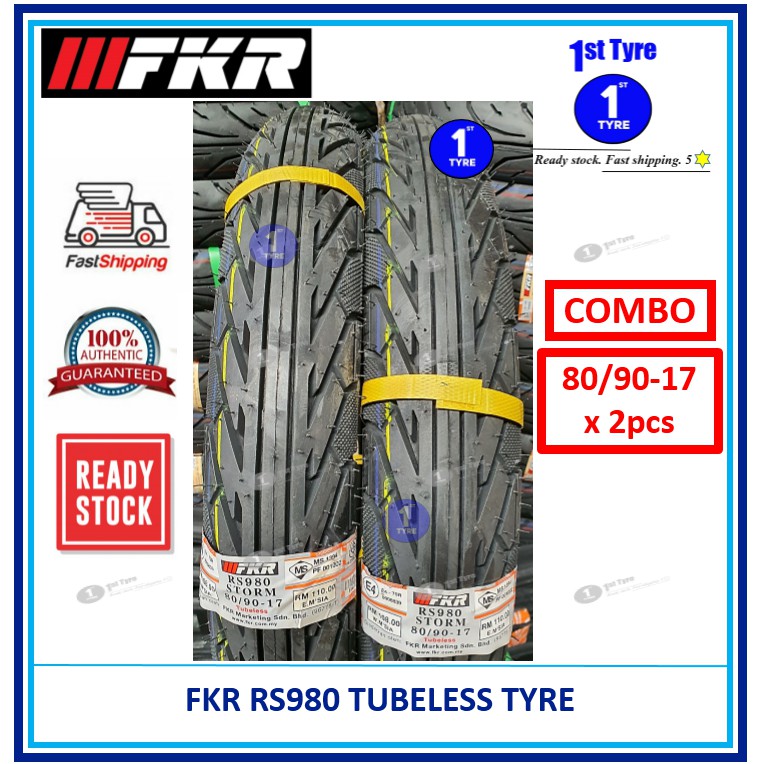 FKR MOTORCYCLE TYRE COMBO! RS980 (CORSA SPORT RAIN PATTERN WITH DIAMOND ...