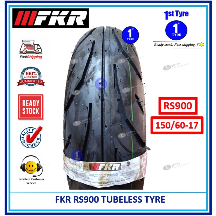 FKR MOTORCYCLE TYRE RS900 (BUNGA TAJAM) 150/60-17 TUBELESS [ TAYAR 2025 ...