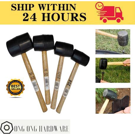Wood Handle Rubber Mallet Hammer / Hammer Getah | Shopee Malaysia
