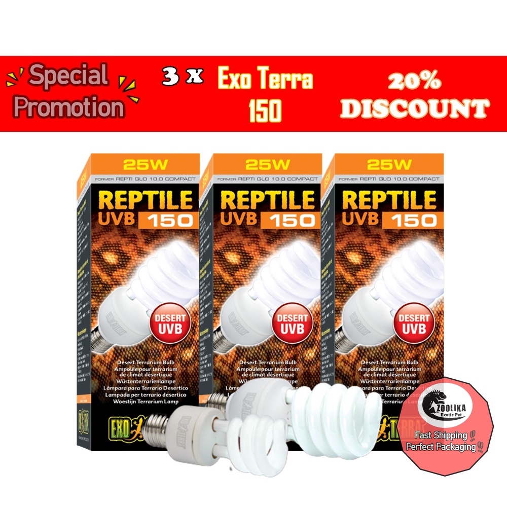 EXO REPTILE UVB150 / DESERT TERRARIUM BULB | Shopee Malaysia