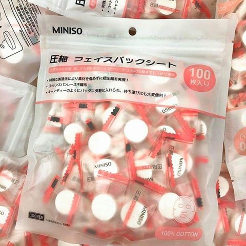 Miniso compressed mask, genuine Japanese Miniso paper mask | Shopee ...