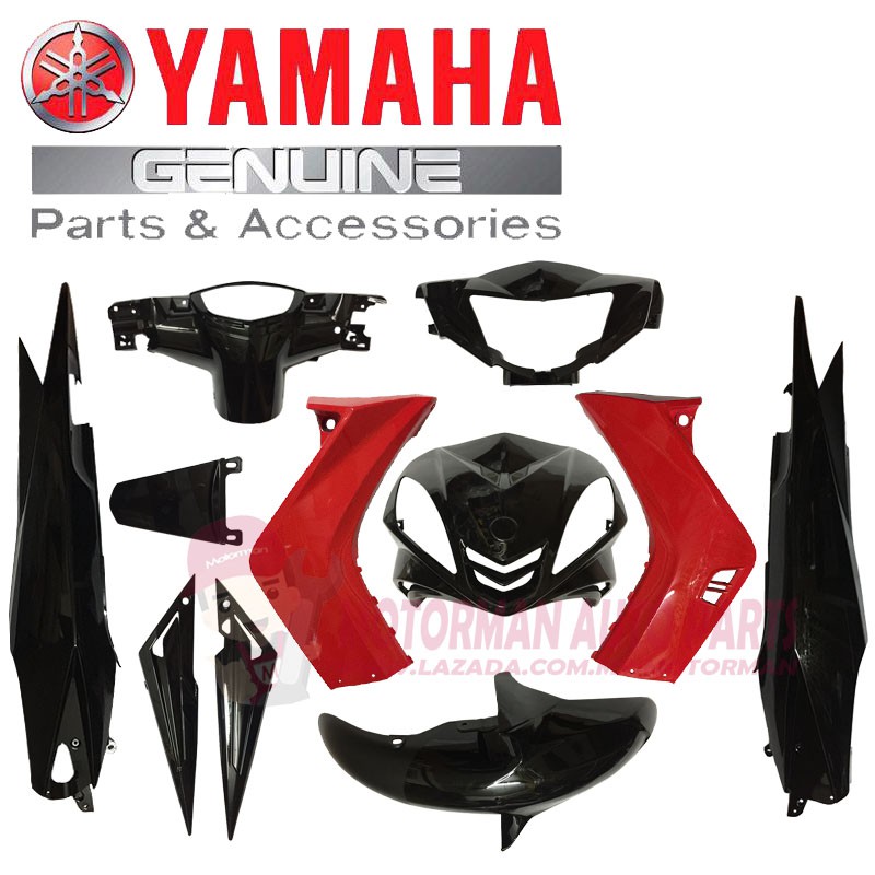BODY COVER SET LC135 V1 (NO CLUTCH) RED VRC1 ORIGINAL HONG LEONG# FREE ...