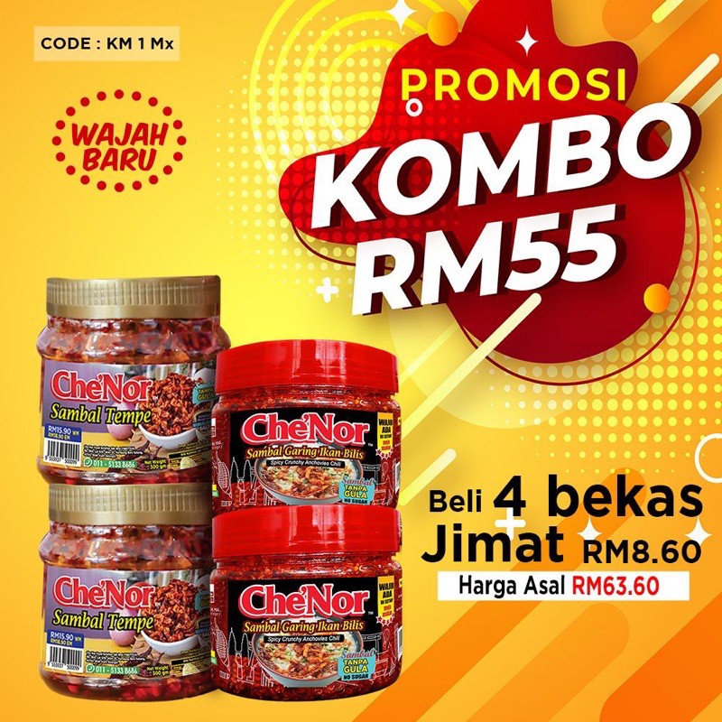 Kombo Sambal Garing dan Sambal Tempe Che’Nor | Shopee Malaysia