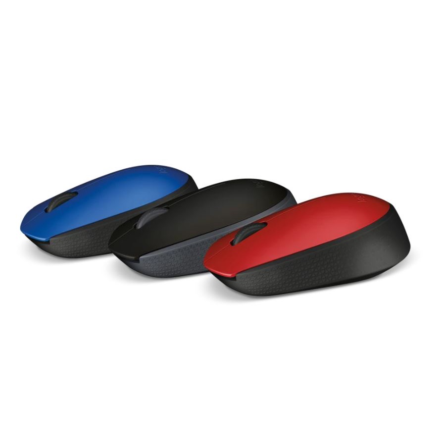 Logitech M171 Wireless Mouse 2.4 GHz with USB Mini Receiver (Black/Blue ...