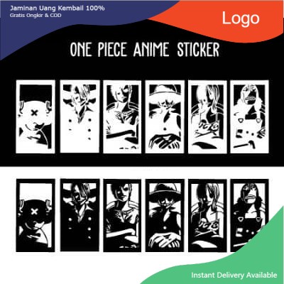 [Sticker Cermin Tepi] Sticker Design ONE PIECE - Straw Hat Pirates ...