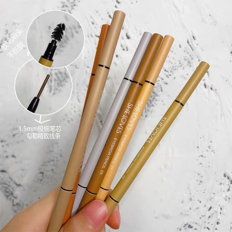 SHE LOVES Super Fine Eyebrows Pencil SHELOVES极细双头眉笔 | Shopee Malaysia