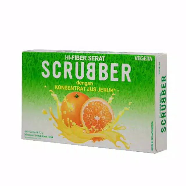 Vegeta Scrubber Hi Hayu -@ Fiber Contents 6 Sachets Orange Flavor ...
